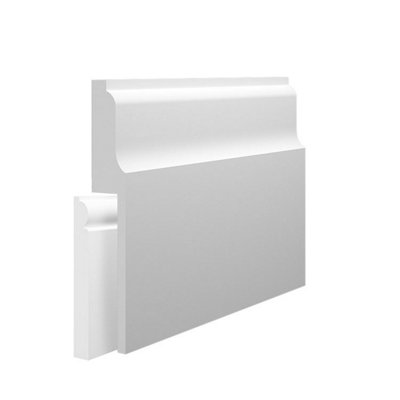 Skirting World Wave 2 MDF Skirting Board Cover - 145mm x 25mm x 4200mm ...