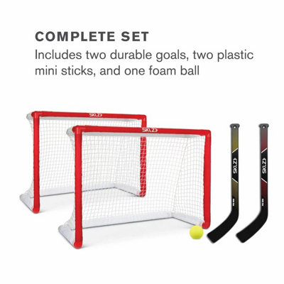 SKLZ Pro Mini Hockey Set with 2 Goals, Sticks & Foam Ball, Indoor ...