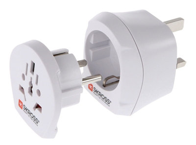 Skross Mains Plug Travel Adapter Worldwide World to United Kingdom