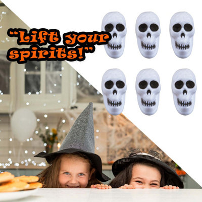 Skulls Pumpkin Set of Six Decorations Halloween Party, Trick or Treat ...