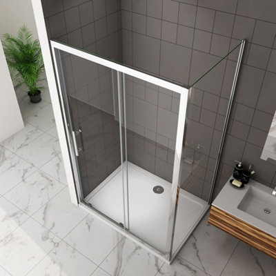 SKY Bathroom 1700x1900mm Shower Enclosure Walk In Sliding Door 700mm ...