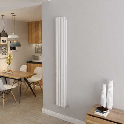 SKY BATHROOM 1800x236mm Double White High Heat Output Oval Column ...