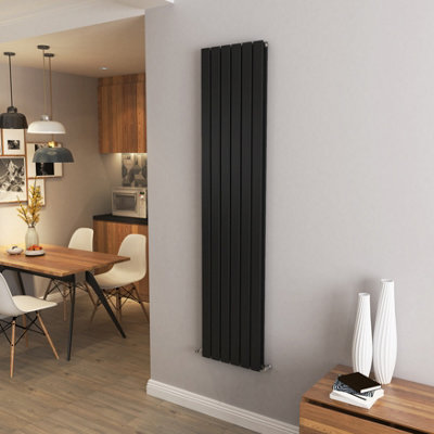 SKY BATHROOM 1800x408mm Double Black High Heat Output Flat Panel ...