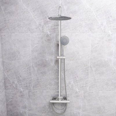 SKY Bathroom 3-spray pattern Chrome Thermostatic Shower kit 220mm | DIY ...
