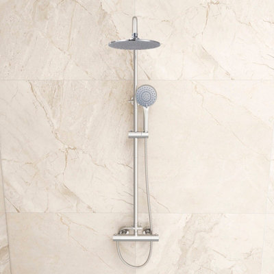 SKY Bathroom 3-spray pattern Chrome Thermostatic Shower kit 230mm | DIY ...