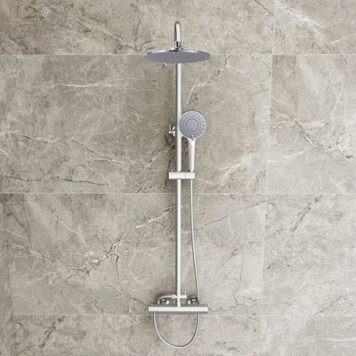 SKY Bathroom 3-spray pattern Chrome Thermostatic Shower kit | DIY at B&Q
