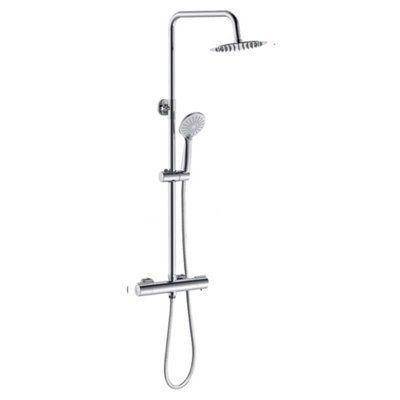 SKY Bathroom 3-spray pattern Chrome Thermostatic Shower kit | DIY at B&Q