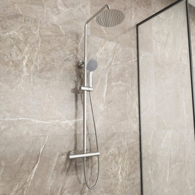 SKY Bathroom 5-spray pattern chrome Thermostatic Shower kit | DIY at B&Q