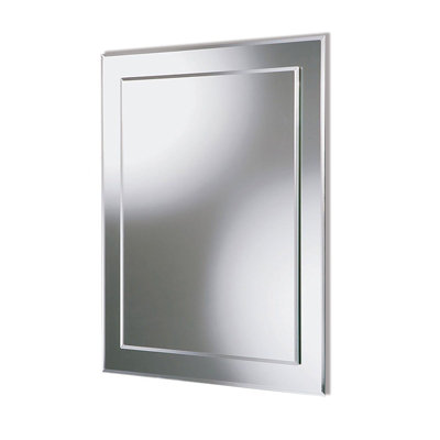 SKY Bathroom 500x700mm Rectangular Mirror Bevelled Frameless Wall ...