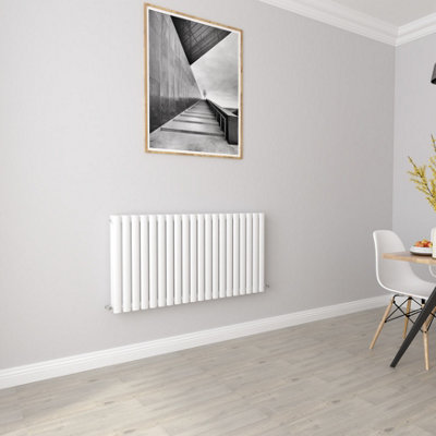 SKY BATHROOM 600x1180mm Double White High Heat Output Oval Column ...
