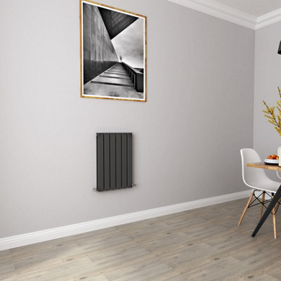 SKY BATHROOM 600x408mm Double Anthracite High Heat Output Flat Panel ...