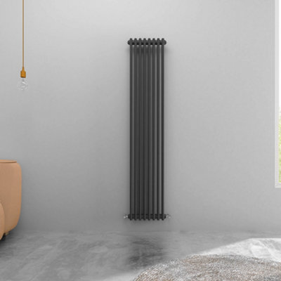 SKY Bathroom Anthracite Radiator 2 Column Cast Iron 1800x380mmVertical ...