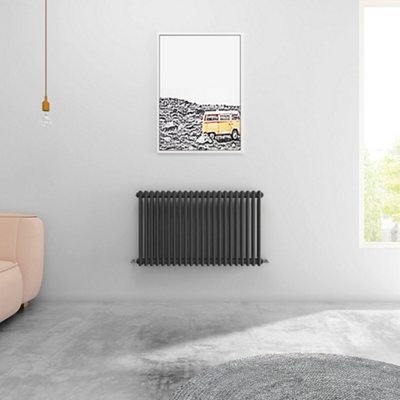 SKY Bathroom Anthracite Radiator 2 Column Cast Iron 600x1010mm ...