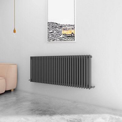 SKY Bathroom Anthracite Radiator 3 Column Cast Iron 600x1460mm ...