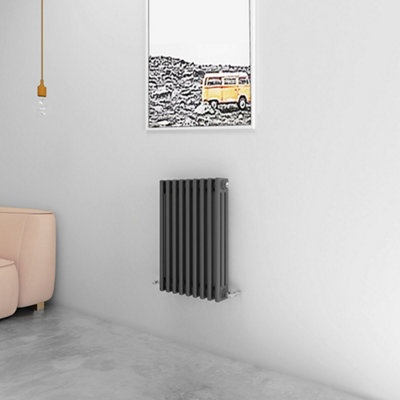 SKY Bathroom Anthracite Radiator 3 Column Cast Iron 600x425mm ...