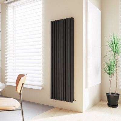 SKY bathroom Black Desinger Radiator Vertical Oval Column Central ...