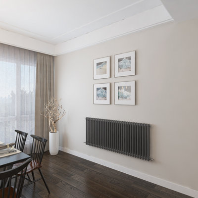 SKY BATHROOM Central Heating Cast Iron 2 Column 600x1460mm Anthracite ...