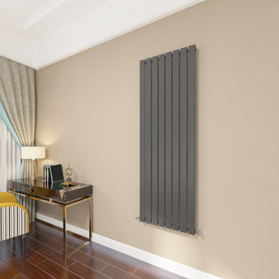 SKY BATHROOM Central Heating Flat Panel 1600x544mm Anthracite Single ...