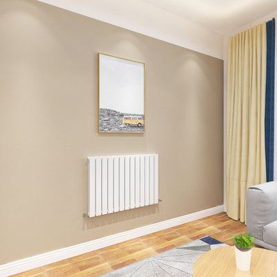 SKY BATHROOM Central Heating Flat Panel 600x884mm White Double Radiator ...