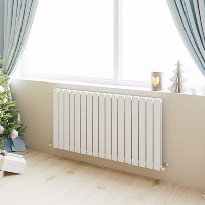 SKY BATHROOM Flat Panel Radiator 600x1156mm Double White High Heat ...