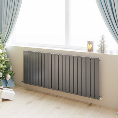 Buy SKY BATHROOM Flat Panel Radiator 600x1428mm Single Anthracite High ...