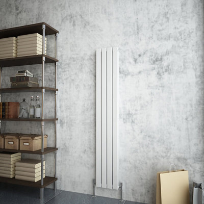 Sky Bathroom Flat Panel White Radiator Tall Upright Double 1600x272mm ...