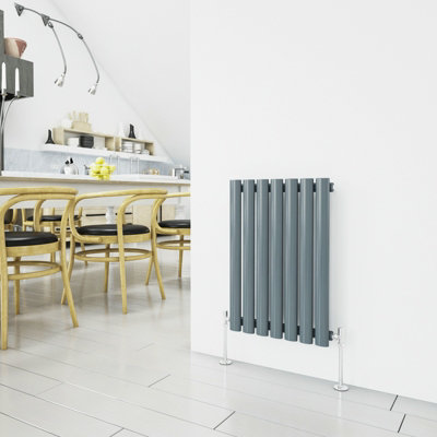 SKY bathroom Horizontal Oval Column Radiator 600x413mm Central Heating ...