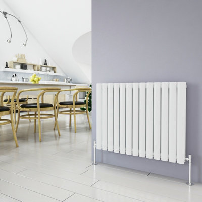SKY bathroom Horizontal Oval Column Radiator 600x767mm Central Heating ...