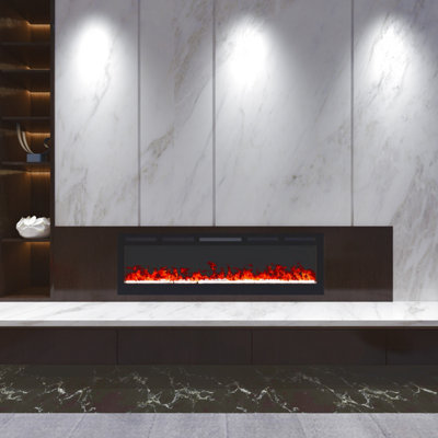 Sky Bathroom Insert 60"Freestand/Wall Mounted Electric Fireplace LED ...