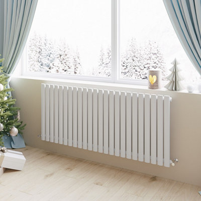 SKY BATHROOM Oval Column Radiator 600x1416mm Single White High Heat ...