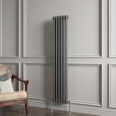 SKY Bathroom Radiator Cast Iron 2 Column 1500x290mm Anthracite Vertical ...