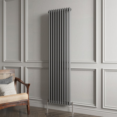 SKY Bathroom Radiator Cast Iron 2 Column 1800x470mm Anthracite Vertical ...