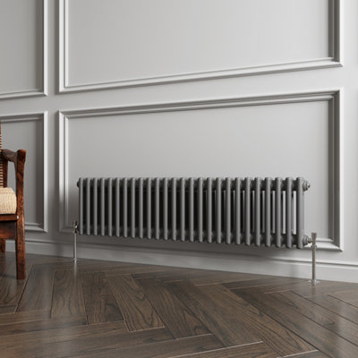 SKY Bathroom Radiator Cast Iron 2 Column 300x1190mm Anthracite ...