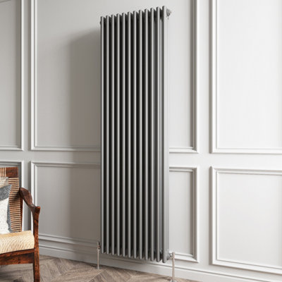SKY Bathroom Radiator Cast Iron 3 Column 1800x560mm Anthracite Vertical ...