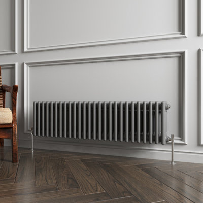 SKY Bathroom Radiator Cast Iron 3 Column 300x1190mm Anthracite ...