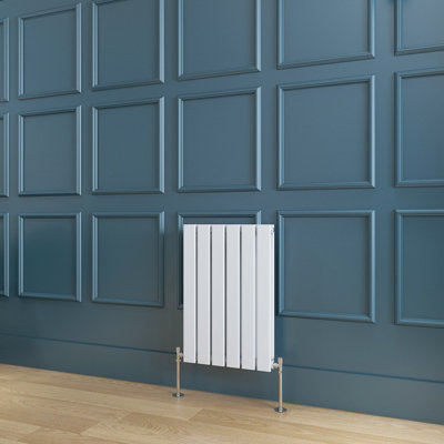 SKY Bathroom Radiator Flat Panel 600x408mm White Horizontal Double ...