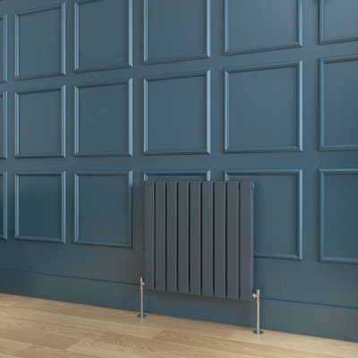 SKY Bathroom Radiator Flat Panel 600x612mm Anthracite Horizontal Double ...