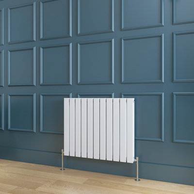 SKY Bathroom Radiator Flat Panel 600x748mm White Horizontal Double ...