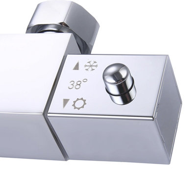 SKY Bathroom Square Exposed Thermostatic Mixer Shower Set With Shower ...