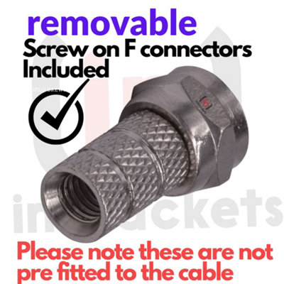 Sky Cable Extension Twin Coax F Plugs Q Satellite Coaxial Lead Shotgun ...