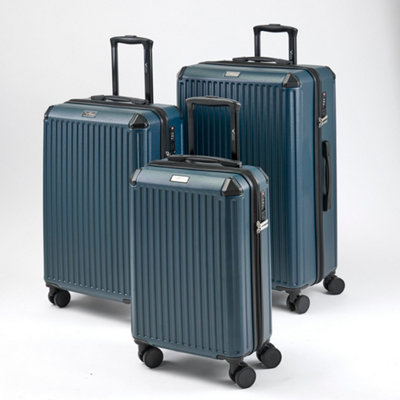 Sky Rover 3Pc Set, Cabin Suitcase in Indigo Blue, Clearance