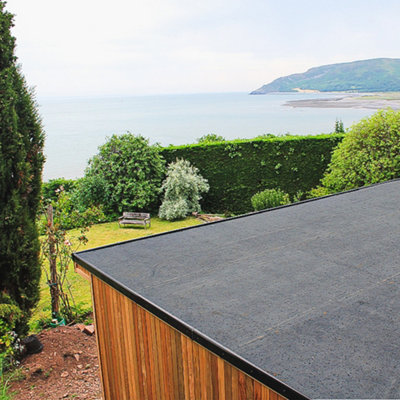 SkyGuard Rubber Roof Kit For Garden Rooms & Outbuildings, EPDM Membrane, Trims & Adhesives (2.8m ...