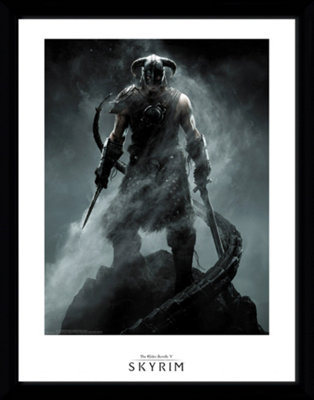 Skyrim Dragon Born 30 x 40cm Framed Collector Print | DIY at B&Q