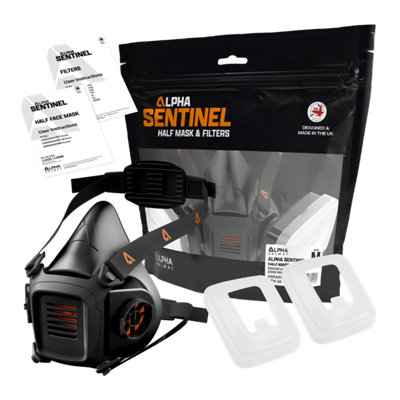 SKYTEC Alpha Sentinel Half-Face Respirator Mask Pack - Size L