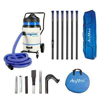 SkyVac Commercial Plus Gutter Vacuum, Gutter Cleaning. 6 Pole Package ...