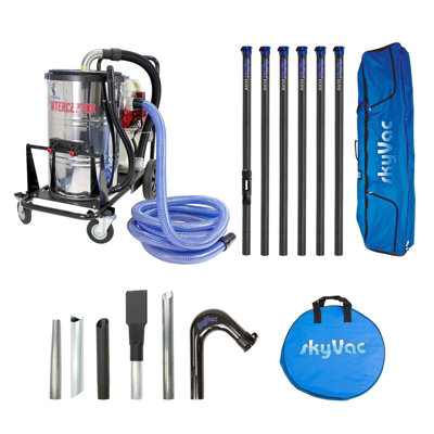 SkyVac Interceptor Gutter Vacuum, 6 Elite Pole Package. On-board Honda ...