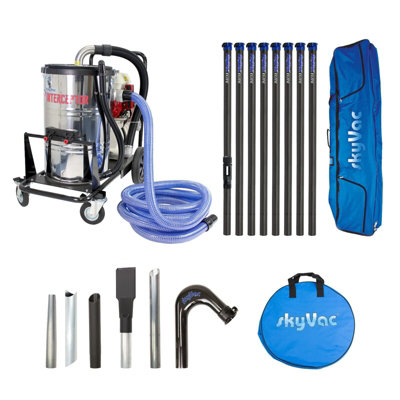 SkyVac Interceptor Gutter Vacuum, 8 Elite Pole Package. On-board Honda ...