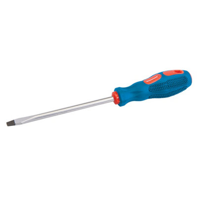 SL6 x 100mm Slotted Screwdriver Soft Grip Handle & Hard Steel Flared ...