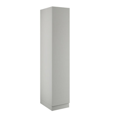 Slab Light Grey Single Wardrobe with Shelves