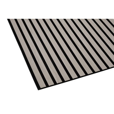 Slat-Lite Grey Oak Flexible Acoustic Wood Slat Wall Panel 200cm x 60cm